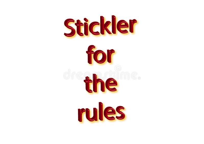 Illustration, Idiom Write Stickler for the Rules Isolated in a W Stock ...