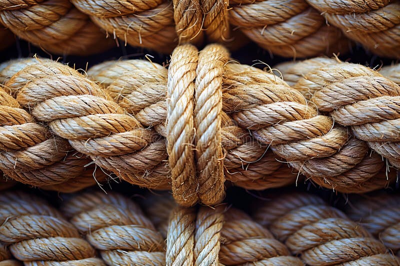 Illustration of Closeup of Beige Rope Texture, Seamless Pattern for ...