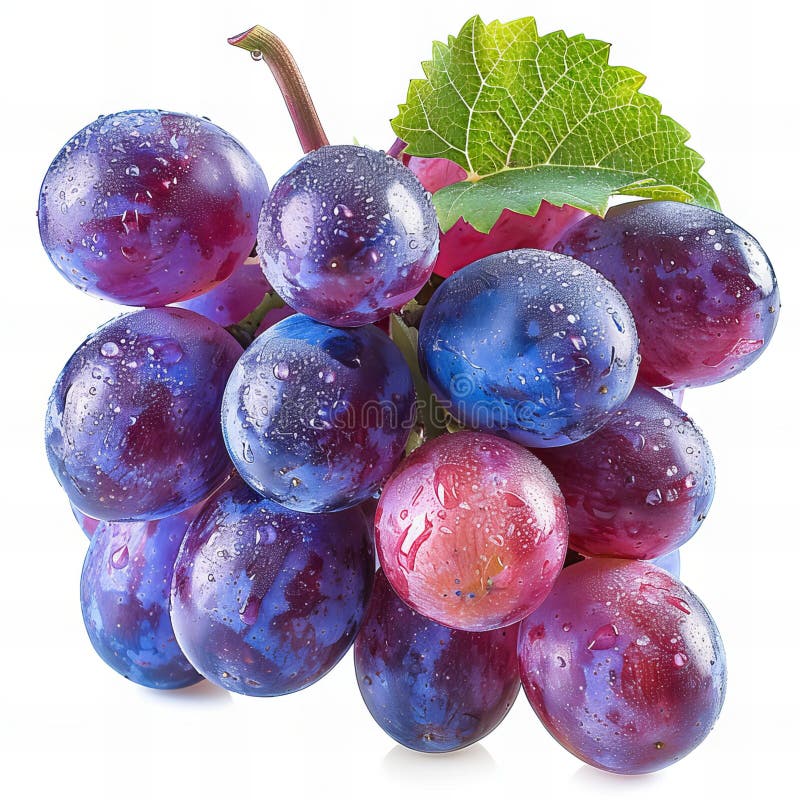 Illustration of Grapes Fruit , Isolated on White Background , High ...