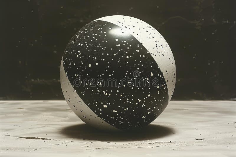 Illustration of Image of a Black and White Ball that is Speckled Stock ...