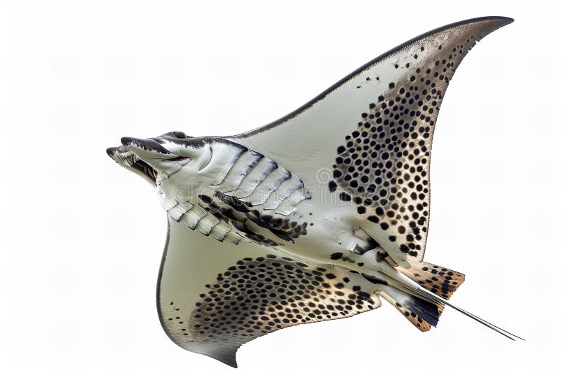 Image of an Eagle Ray, Flying in the Air, Isolated on White Background ...