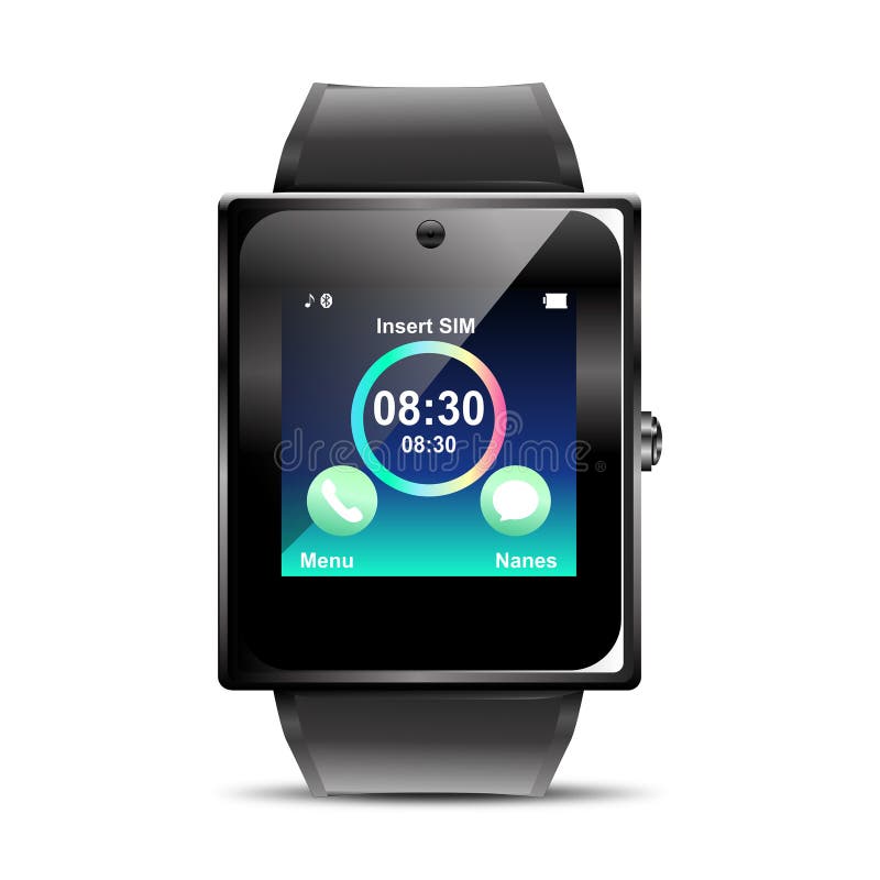 Illustration Image of an Elegant Digital Watch Stock Illustration ...