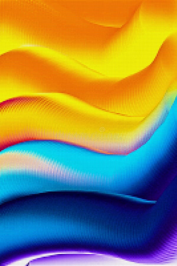 Illustration Image of a Modern Abstract Pattern with Complementary ...