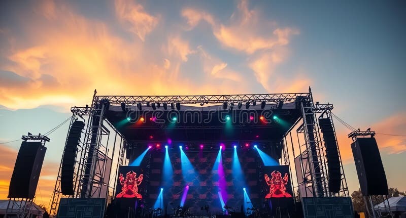 Illustration Image Off the Stage Stock Image - Image of ridging, stage ...