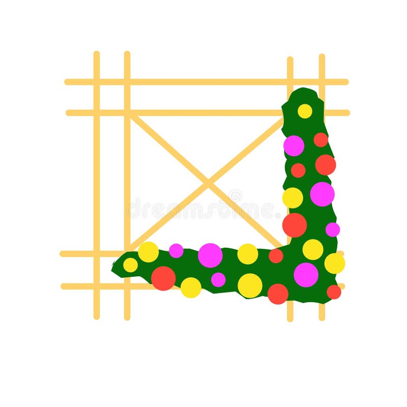 Illustration of Wall Decoration, with a Very Unique Shape Consisting of ...