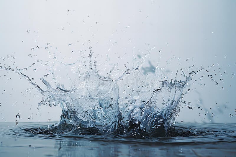 An Image of Water that Has Been Splashed on White Stock Illustration ...