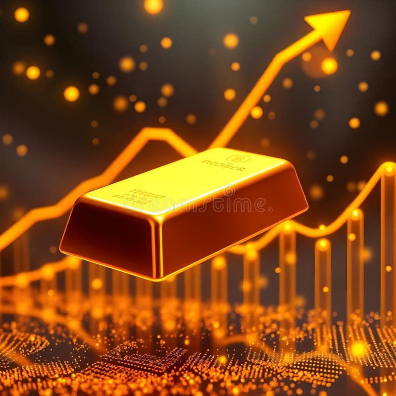 An Increasing Value of Gold Stock Image - Image of increasing, font ...