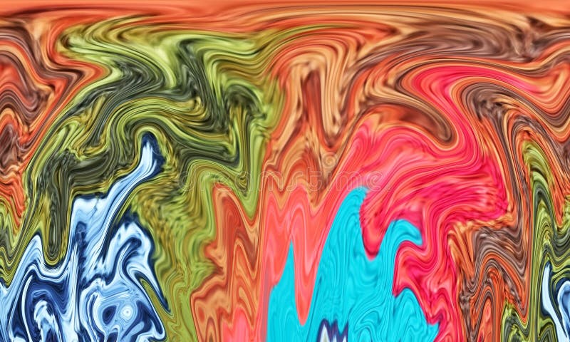 Incredible Multi-color Flowing Oil Paints Texture Stock Illustration ...