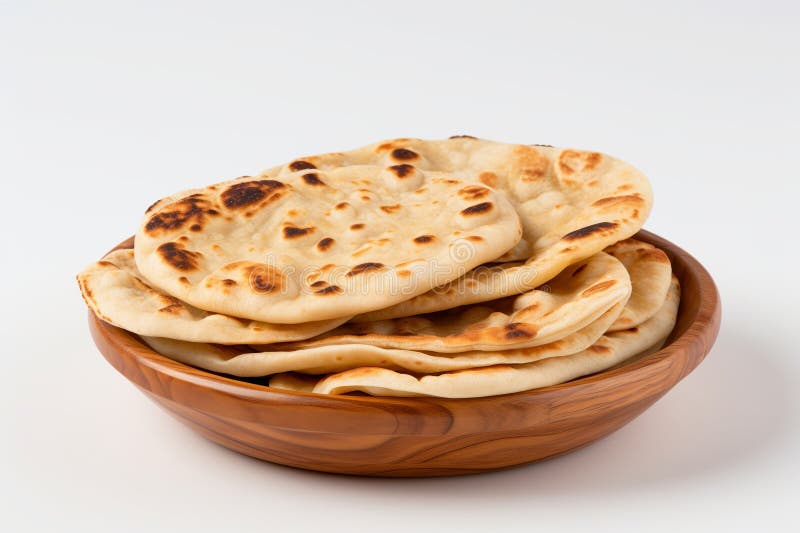 Illustration of Indian Bread Known As Roti or Fulka is a Commo White ...