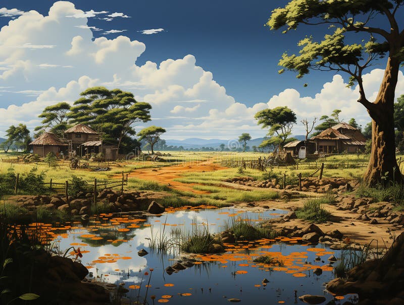 Countryside Tableau Stock Illustrations – 28 Countryside Tableau Stock ...