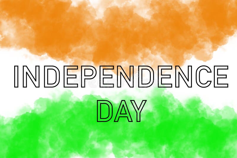 Illustration of the Indian Flag with the Writing Independence Day` for ...