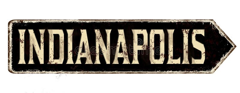 Illustration of an Indianapolis Sign Isolated on a White Background ...