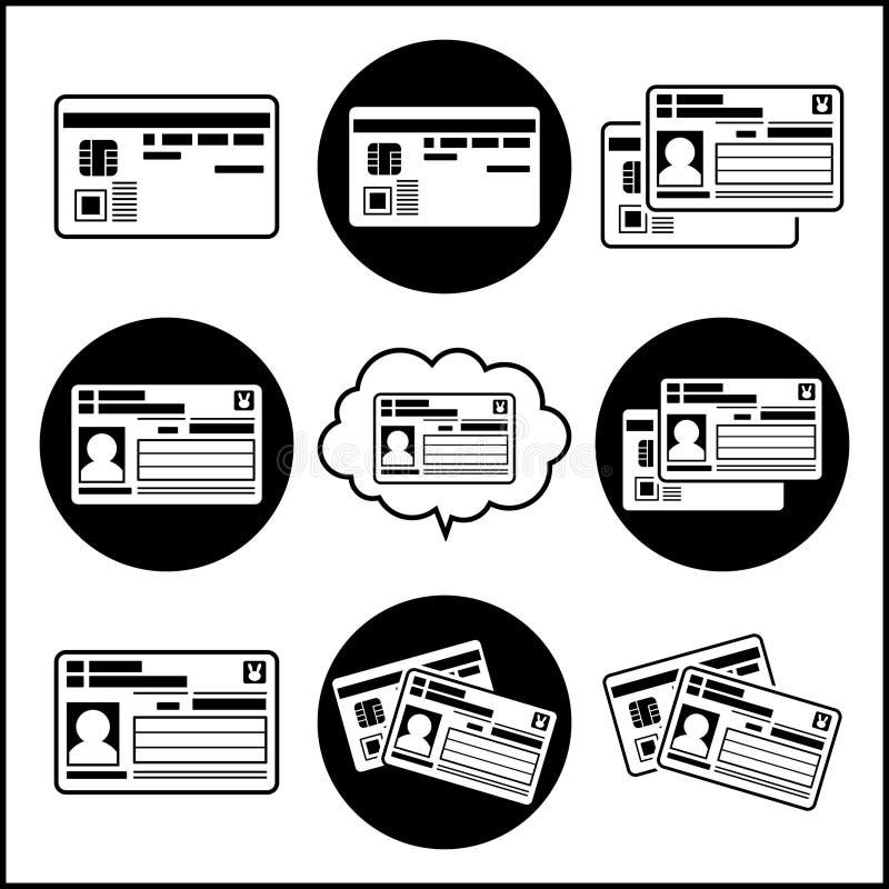 Illustration of Individual Number Card (My Number Card), Front and Back ...
