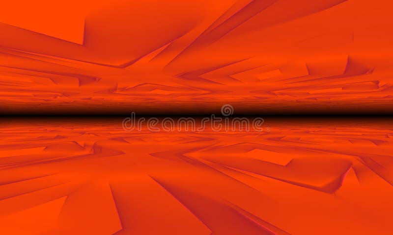 Illustration of Infinite Hallway with 3D Ornamental Effect Background ...