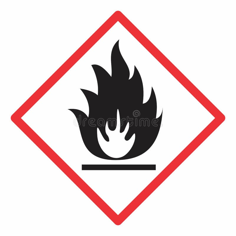 Icône inflammable de signe illustration de vecteur. Illustration du ...