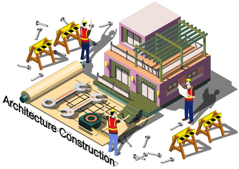 Illustration of Info Graphic Architecture Construction Concept Stock ...
