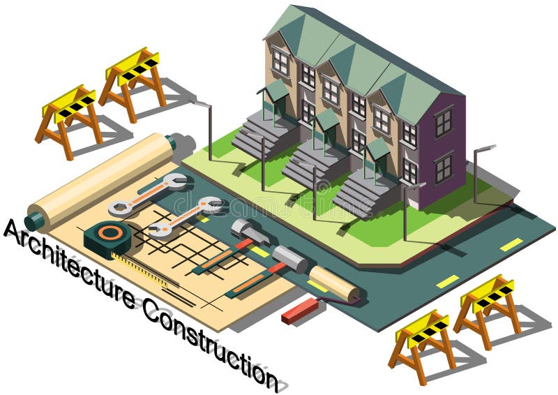 Illustration of Info Graphic Architecture Construction Concept Stock ...