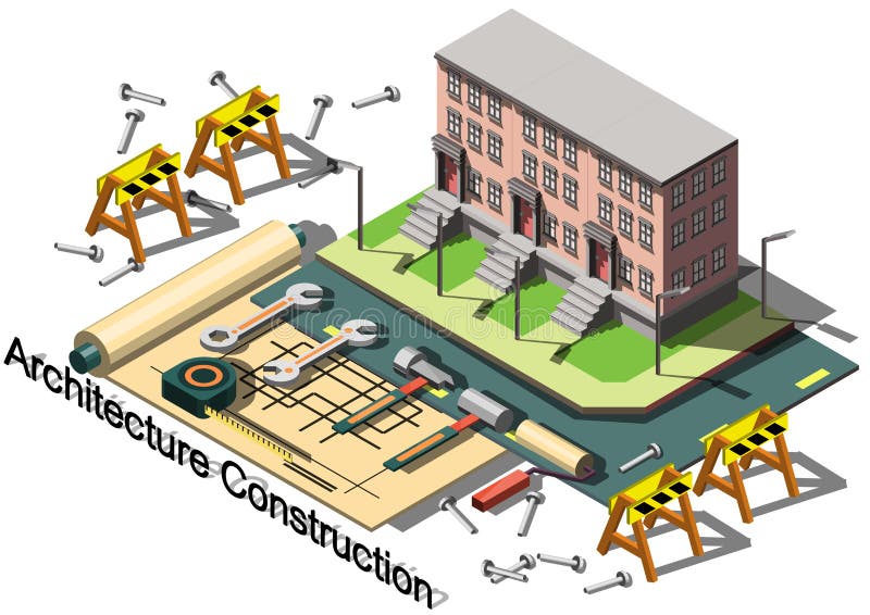 Illustration of Info Graphic Architecture Construction Concept Stock ...