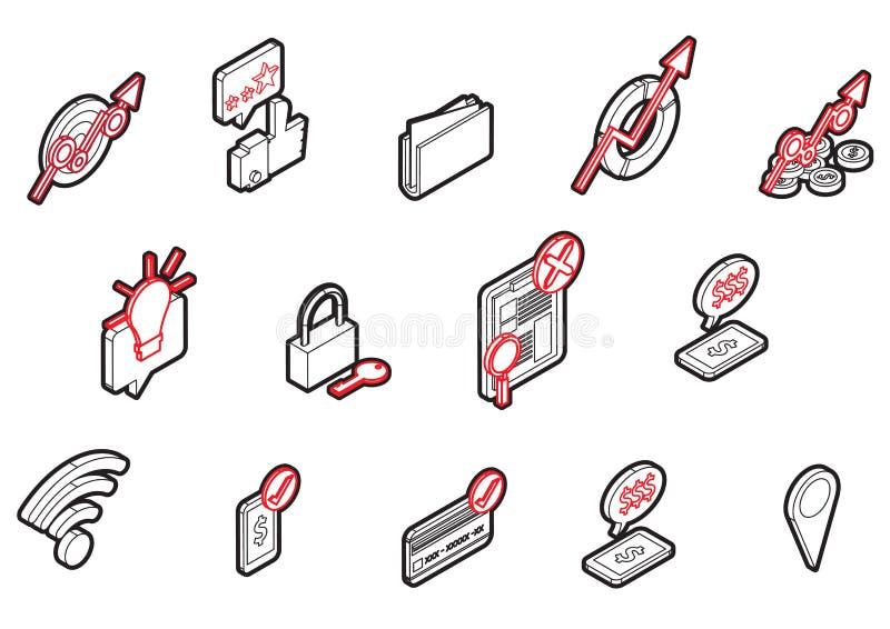 Illustration of Info Graphic Business Icons Set Concept Stock Vector ...