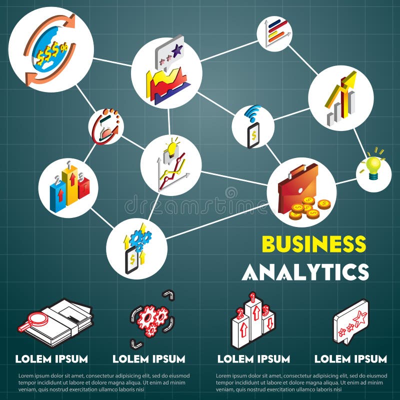 Illustration of Info Graphic Business Strategy Set Concept Stock Vector ...