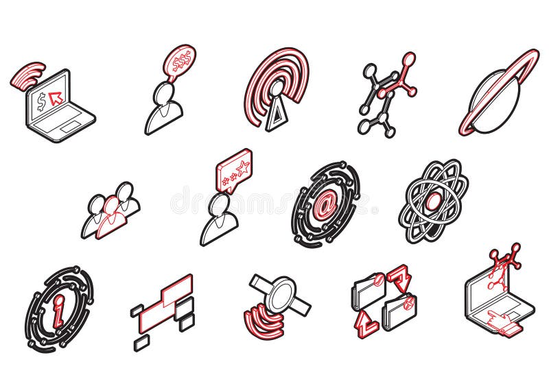 Illustration of Info Graphic Connection Icons Set Concept Stock Vector ...
