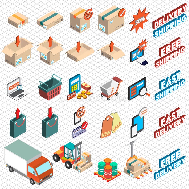 Illustration of Info Graphic Delivery Icon Concept Stock Vector ...
