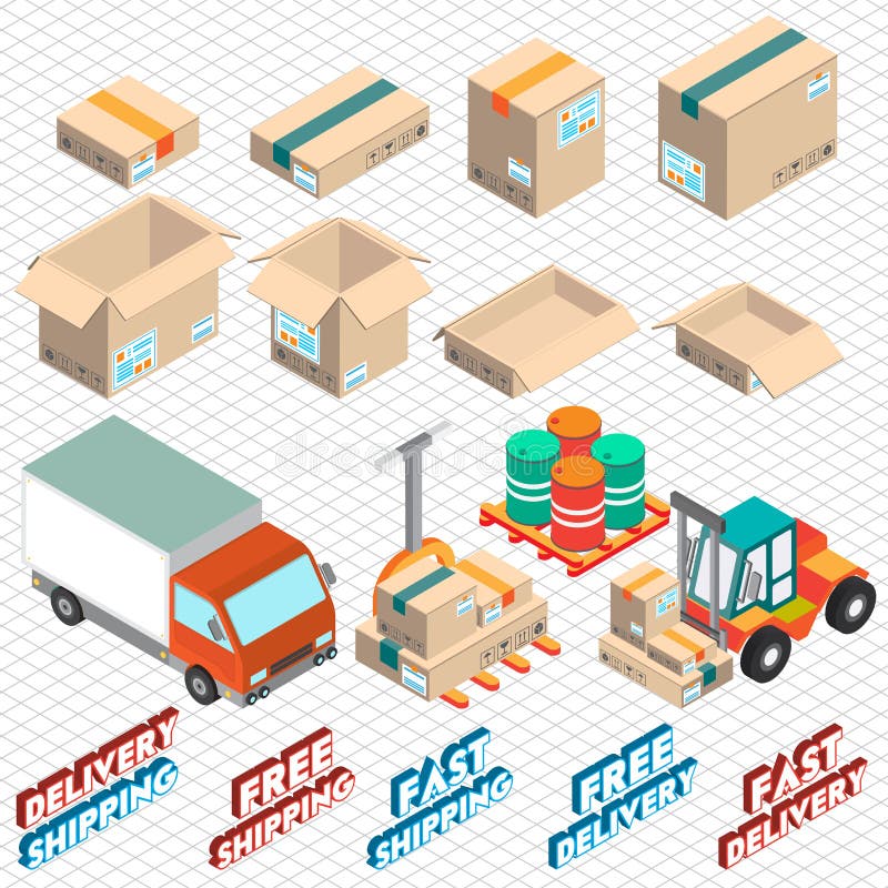 Illustration of Info Graphic Delivery Icon Concept Stock Vector ...