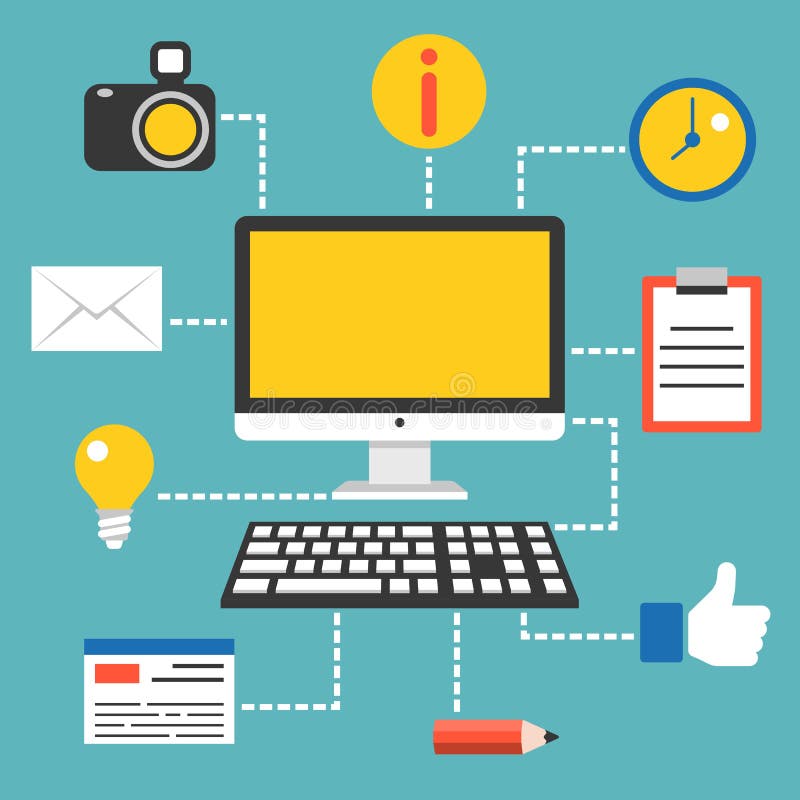 Illustration Info Graphic of E Commere Stock Vector - Illustration of ...