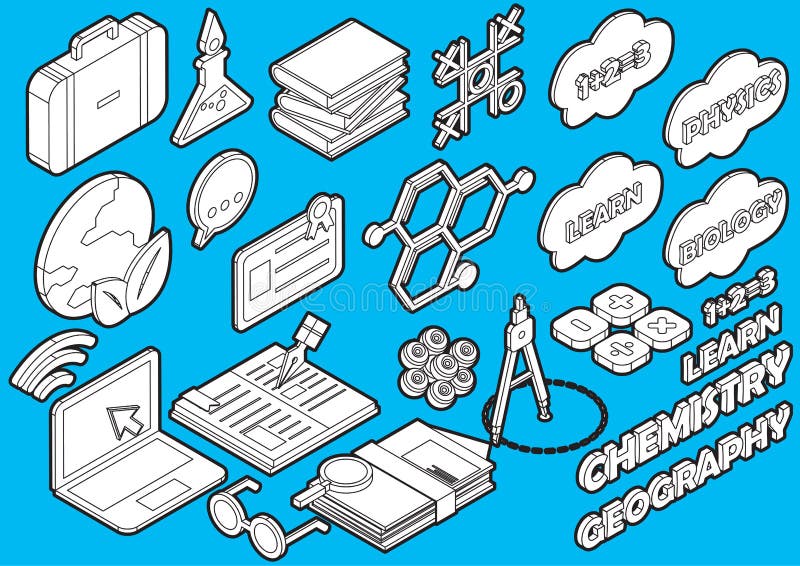 Illustration of Info Graphic Education Icons Set Concept Stock Vector ...