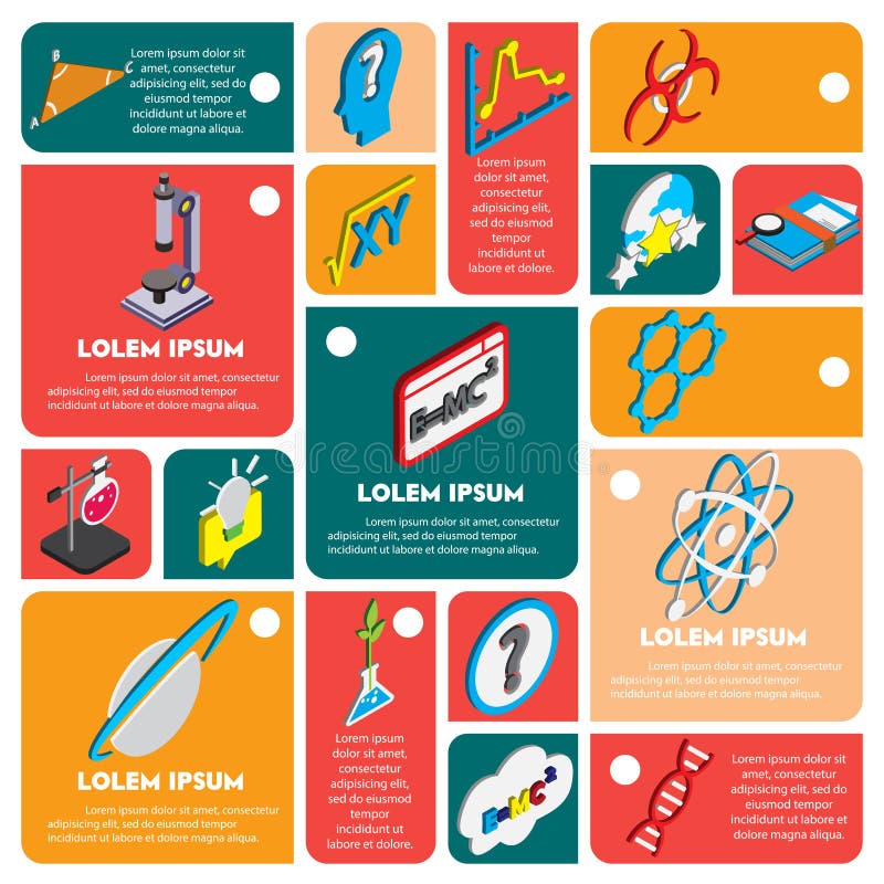 Illustration of Info Graphic Education Icons Set Concept Stock Vector ...