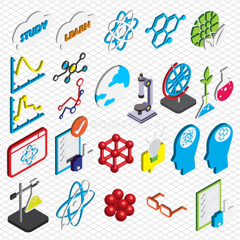 Illustration of Info Graphic Education Icons Set Concept Stock Vector ...