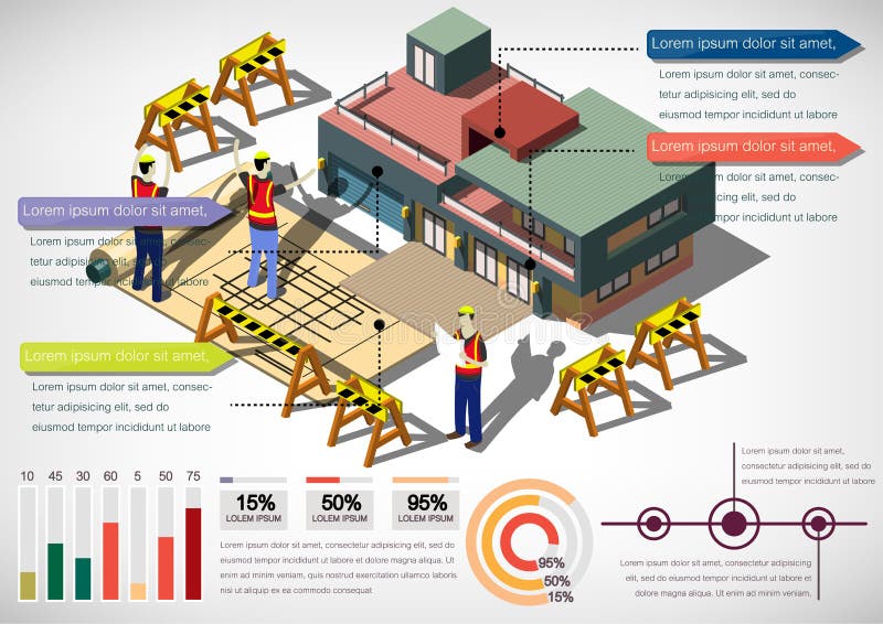 Illustration of Info Graphic Factory Equipment Concept Stock Vector ...