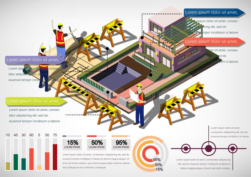Illustration of Info Graphic House Structure Concept Stock Vector ...