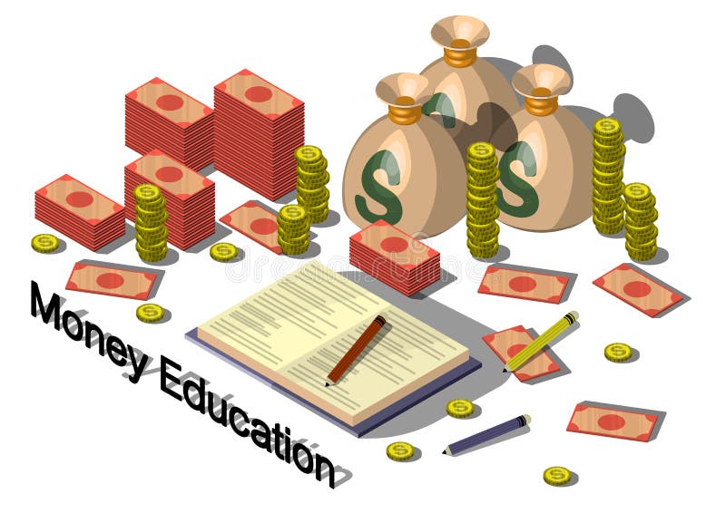 Illustration of Info Graphic Money Equipment Concept Stock Vector ...