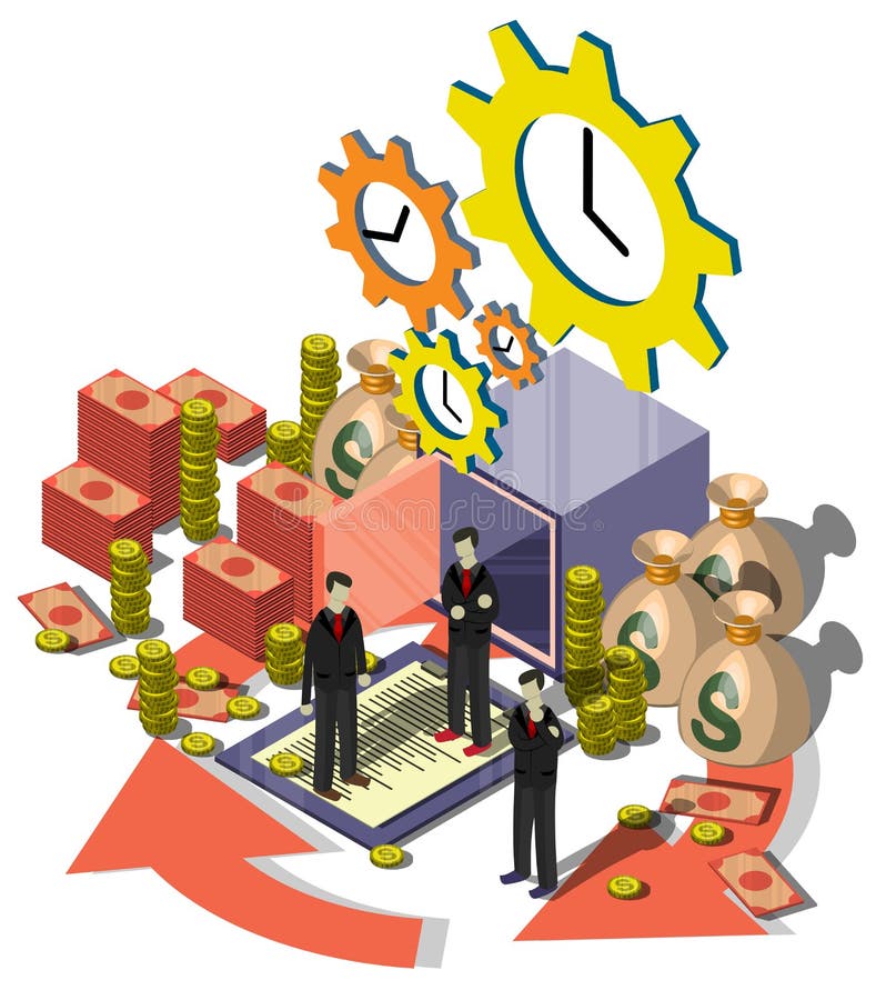 Illustration of Info Graphic Money Management Concept Stock Vector ...