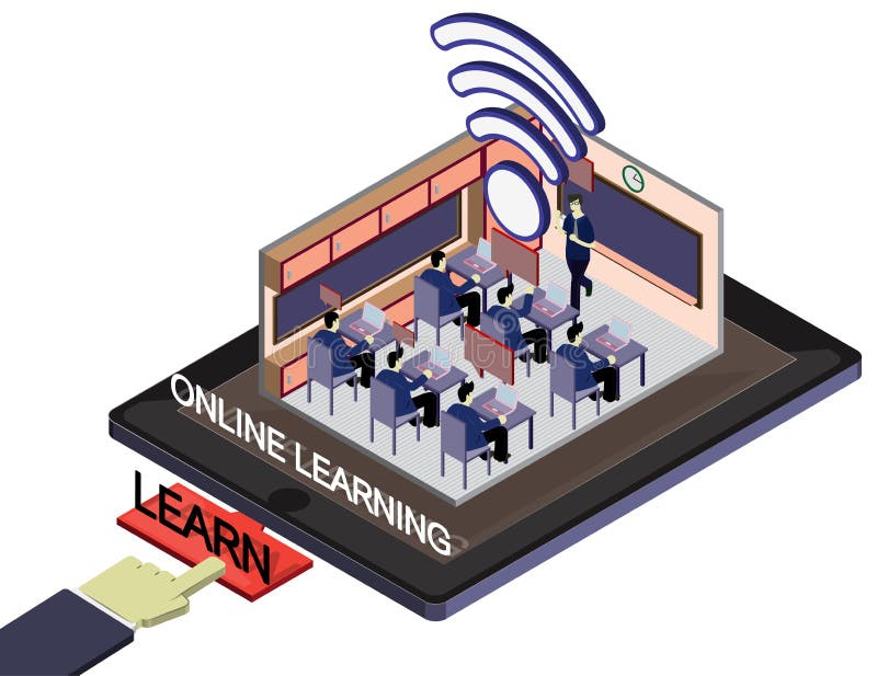 Illustration of Info Graphic Online Education Concept Stock Vector ...