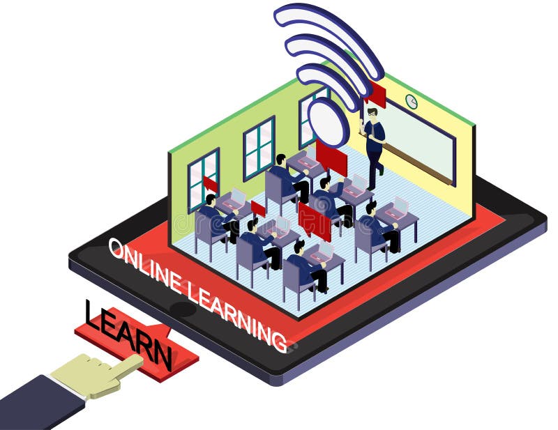 Illustration of Info Graphic Online Education Concept Stock Vector ...