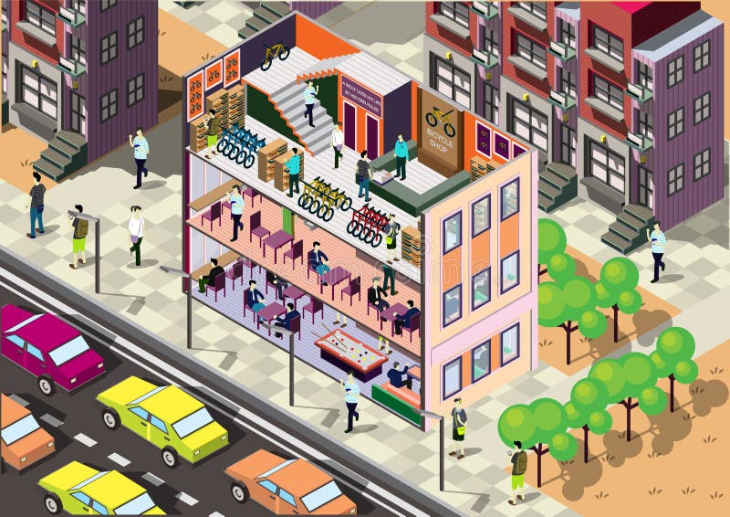 Illustration of Info Graphic Room Concept Stock Vector - Illustration ...