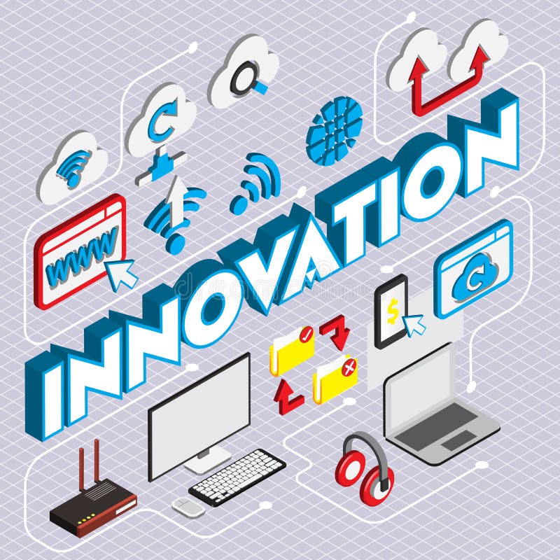 Illustration of Info Graphic Technology Concept Stock Vector ...