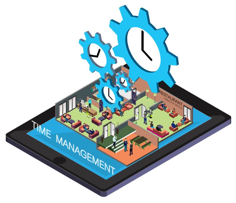 Illustration of Info Graphic Time Management Concept Stock Vector ...