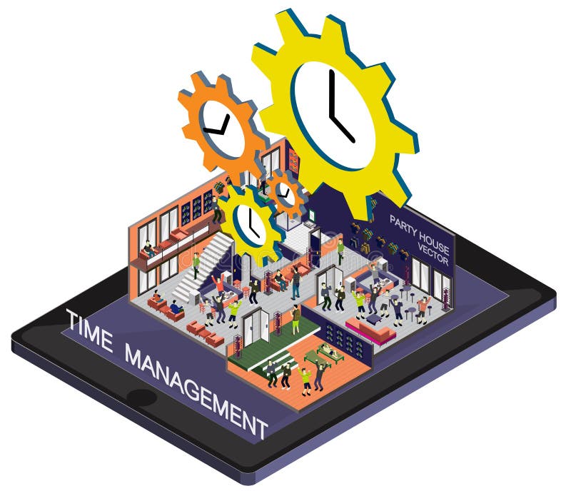 Illustration of Info Graphic Time Management Concept Stock Vector ...
