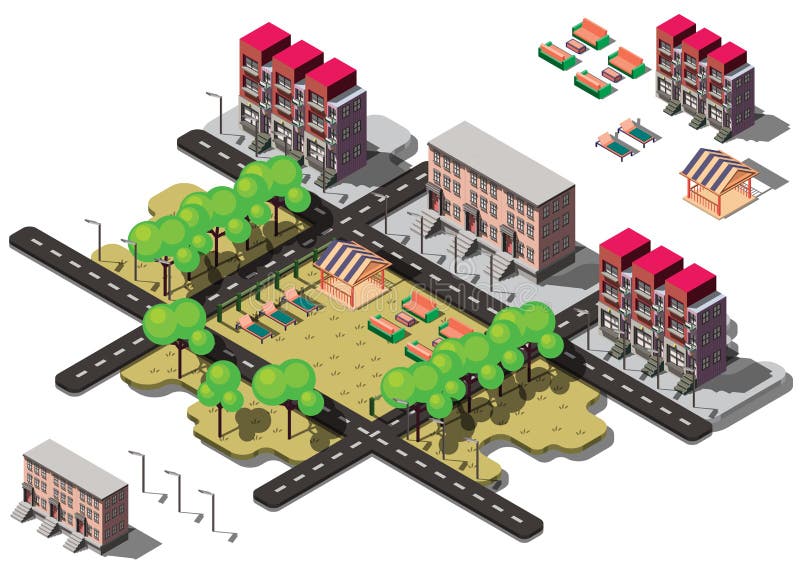 Illustration of Info Graphic Urban City Concept Stock Vector ...