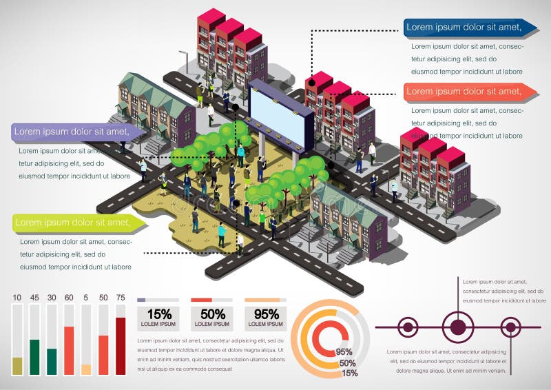 Illustration of Info Graphic Urban City Concept Stock Vector ...