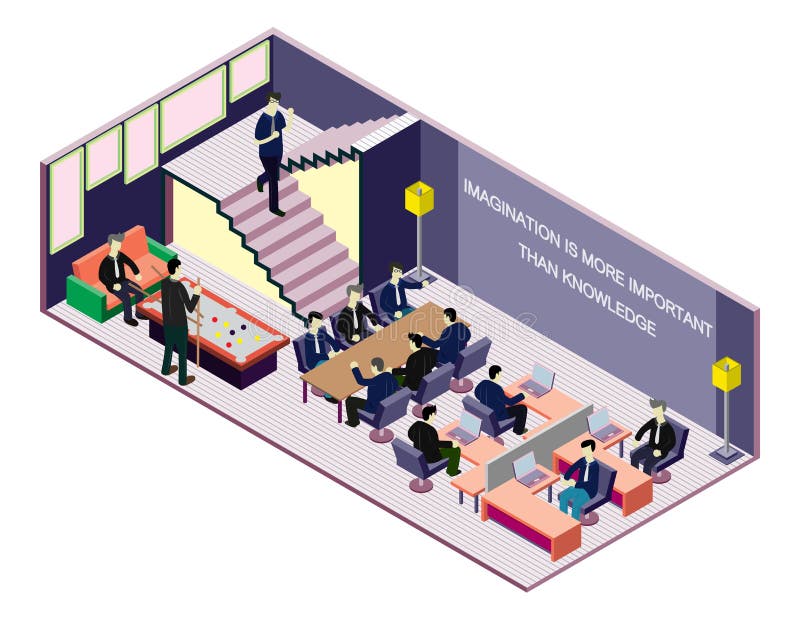 Illustration of Infographic Interior Room Concept Stock Vector ...