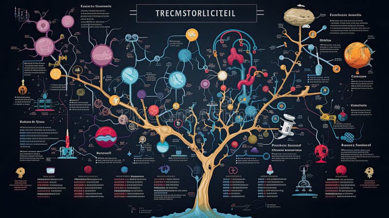 Illustration Infographic Presenting Various Branches of Science and ...