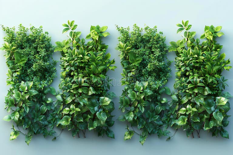 Ing of Green Thickets Isolated on a White Background, Shown from ...