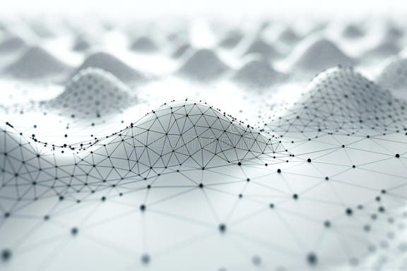 Ing of Network Connection Lines and Dots on a White Background ...