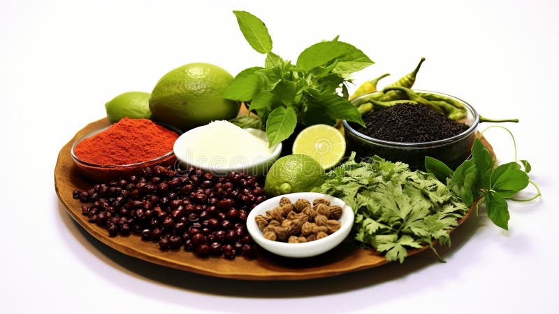 Illustration of Ingredients of Indian Traditional Digestive Meetha ...
