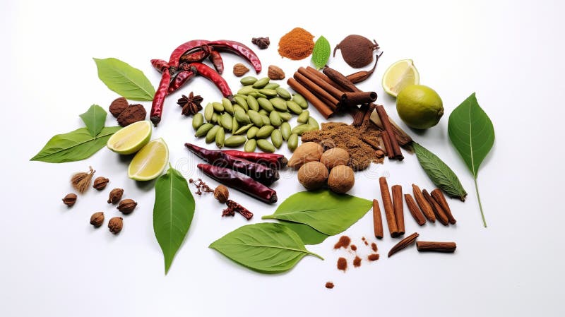 Illustration of Ingredients of Indian Traditional Digestive Meetha ...