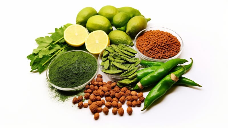 Illustration of Ingredients of Indian Traditional Digestive Meetha ...